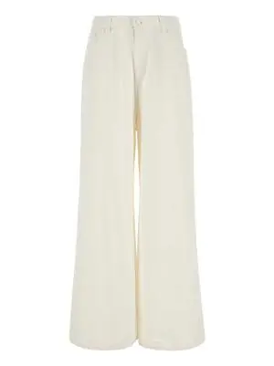 LOIS Paloma Wide-leg Denim Pants - White