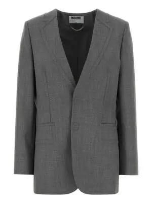 MOSCHINO MOSCHINO Virgin Wool Single-Breasted Blazer