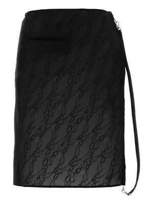 COURREGES COURREGES Stretch Nylon Blend Lace Mini Skirt