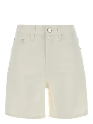 ANINE BING Classic Organic Cotton Denim Shorts - White