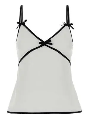 Moschino Camisole Top With Bow Detail - White