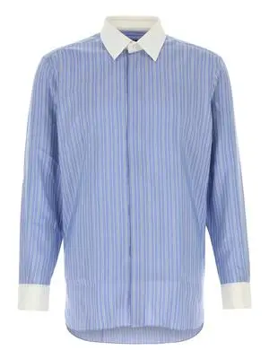 TOM FORD Tom Ford Men's Embroidered Silk Shirt Stripped