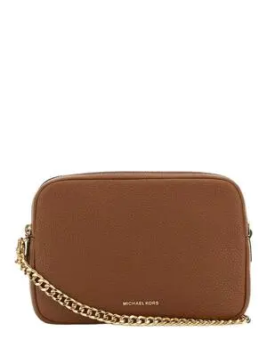 Michael Kors Medium Bryant Leather Shoulder Handbag - Camel