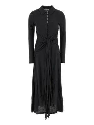 GANNI GANNI Cotton-Modal T-Shirt Shirt Dress Grey