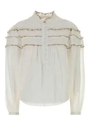 Isabel Marant Étoile ISABEL MARANT ETOILE Doane Cotton-Blend Blouse White