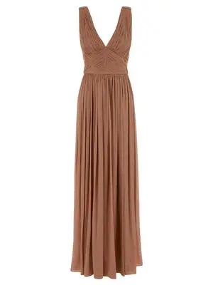 Costarellos Costarellos Anilia Long Georgette Dress Pink
