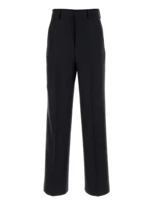 AMI Paris Midnight Wool Tailored Trousers - Blue