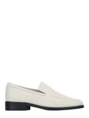 Calvin Klein Flat Loafers In Tumbled Leather - Dkecru