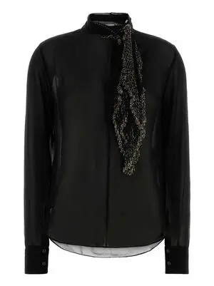Isabel Marant Étoile Silk Crepe Elaura Blouse - Black