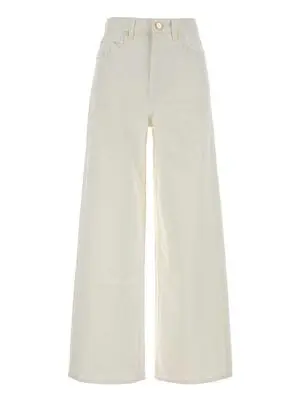 GANNI Organic Cotton Denim Jeans - White