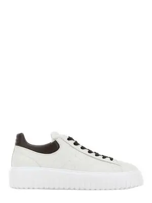 Hogan H-stripes Leather Sneakers - White