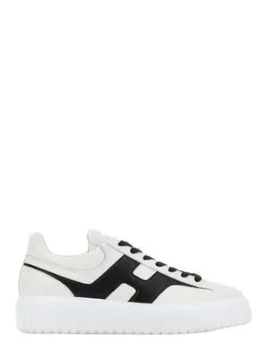 Hogan H-stripes Leather Sneakers - White