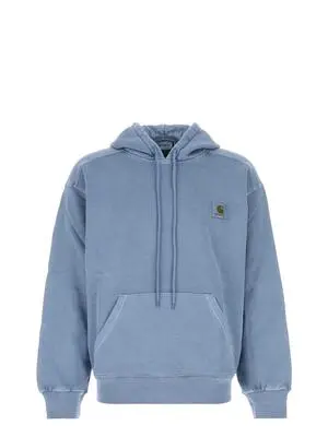 Carhartt Work In Progress Cotton Hooded Sweatshirt - Light Blue