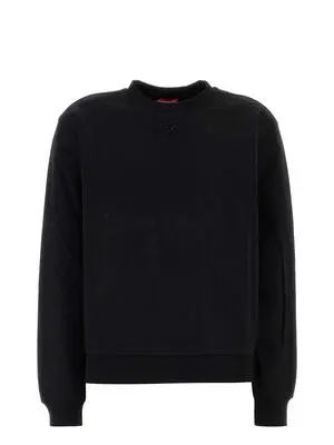 DIESEL® Cotton Blend Crewneck Sweatshirt - Black