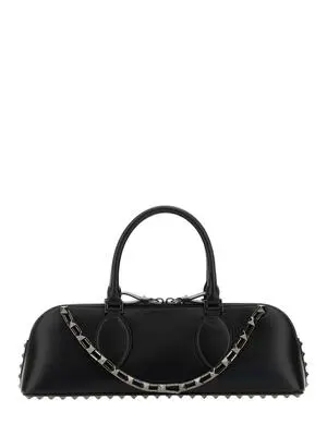 Valentino Garavani Rockstud East-west Mini Calf Leather Handbag - Black