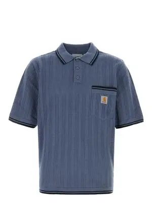 Carhartt Work In Progress Cotton Short-sleeve Ramsey Polo - Light Blue