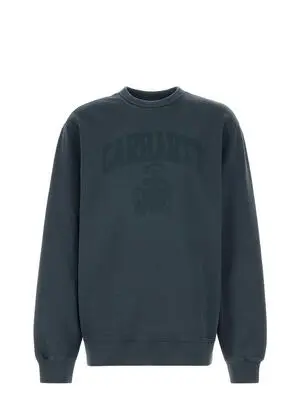 Carhartt Work In Progress Cotton Sweatshirt With Faded Finish - Blue