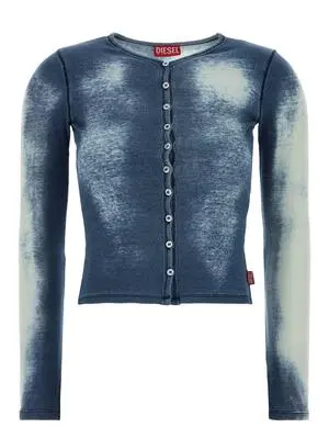 DIESEL® Stretch Cotton T-gabriel Cardigan - Blue