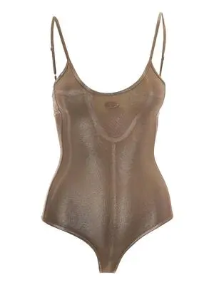 DIESEL® DIESEL Sheer Shimmer Bodysuit Sandy/beige