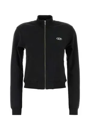 DIESEL® Cotton Zip-up Sweatshirt - Black