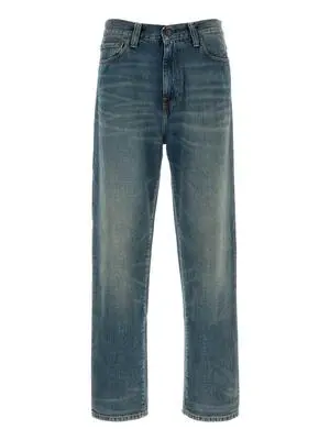 Carhartt Work In Progress Carpenter Style Cotton Denim Trousers - Blue