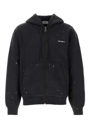 Carhartt Work In Progress Hooded Painter Jacket In 100% Cotton - Black