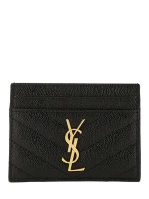 SAINT LAURENT SAINT LAURENT Mini Calf Leather Card Holder