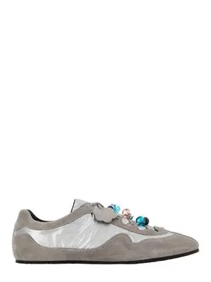 Cecilie Bahnsen Blaise Sneaker In Suede And Fabric - Grey