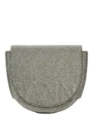 GANNI Metal Nano Banner Crossbody Handbag - Silver