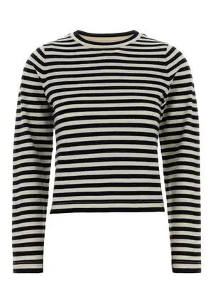 Extreme Cashmere Striped Cotton-cashmere Sweater No. 451 - Stripped
