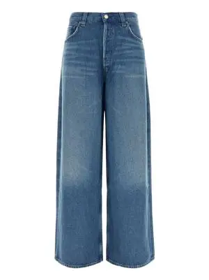 AGOLDE AGOLDE Wide Leg Denim Jeans In Lyocell Blue