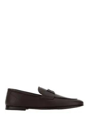 Dolce & Gabbana Leather Erice Loafers - Brown