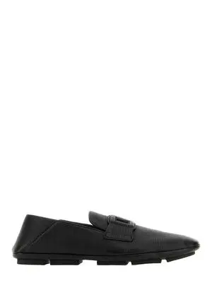 Dolce & Gabbana Deer Leather Driver Loafers - Black