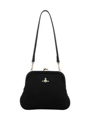 VIVIENNE WESTWOOD Mini Fabric Shoulder Handbag - Black
