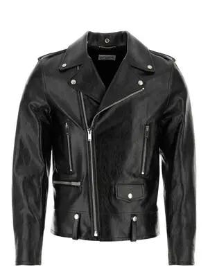 SAINT LAURENT SAINT LAURENT Lamb Leather Moto Jacket