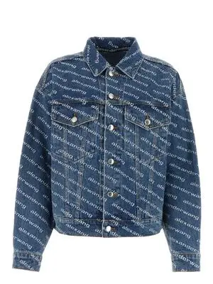ALEXANDER WANG Alexander Wang "Alexander Wang" Printed Denim Oversized Jacket