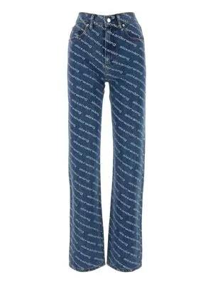 Alexander Wang Alexander Wang Printed Denim Jeans Blue