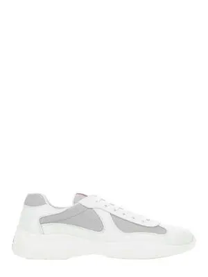 Prada PRADA Two-Material Leather And Tech Fabric Sneakers Multicoloured