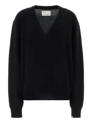 Extreme Cashmere EXTREME CASHMERE Black Cashmere V-Neck Sweater Black