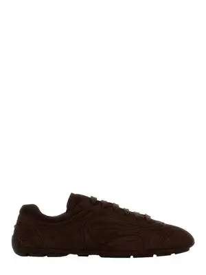 Prada Montecarlo Re-edition Suede Lace-up Sneakers - Brown