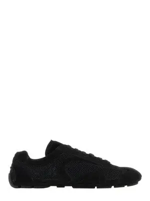 Prada Prada Suede And Mesh Sneaker With Re-Edition Detailing Black