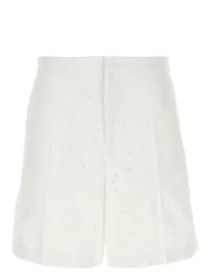 Valentino Garavani Tailored Cotton-blend Bermuda Shorts - White