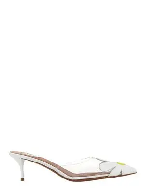 Alaïa Pvc And Leather Low-heel Mules - White