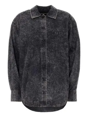 Alexander Wang Oversized Cotton Shirt - Black
