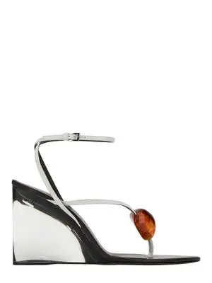 Alaïa ALAIA Leather Thong Sandals With 9 Cm Stiletto Heel Multicoloured