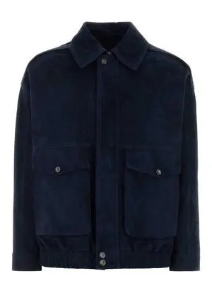 SALVATORE SANTORO Suede Leather Jacket - Blue