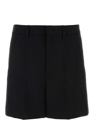 Valentino Garavani Wool Tailored Bermuda Shorts - Black