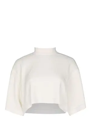 ALAÏA ALAIA Sculpted Mock Neck Cropped Top