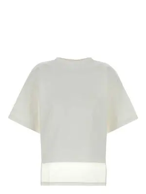 Alaïa Inspired Cotton-blend T-shirt - White