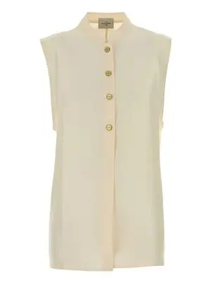LE KASHA LE KASHA Silk Mandarin Collar Shirt